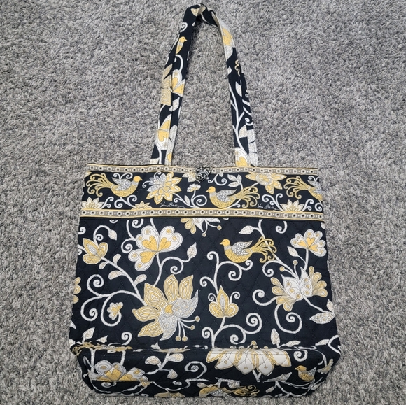 Vera Bradley | Bags | Vera Bradley Yellow Bird Yellow Black Medium ...